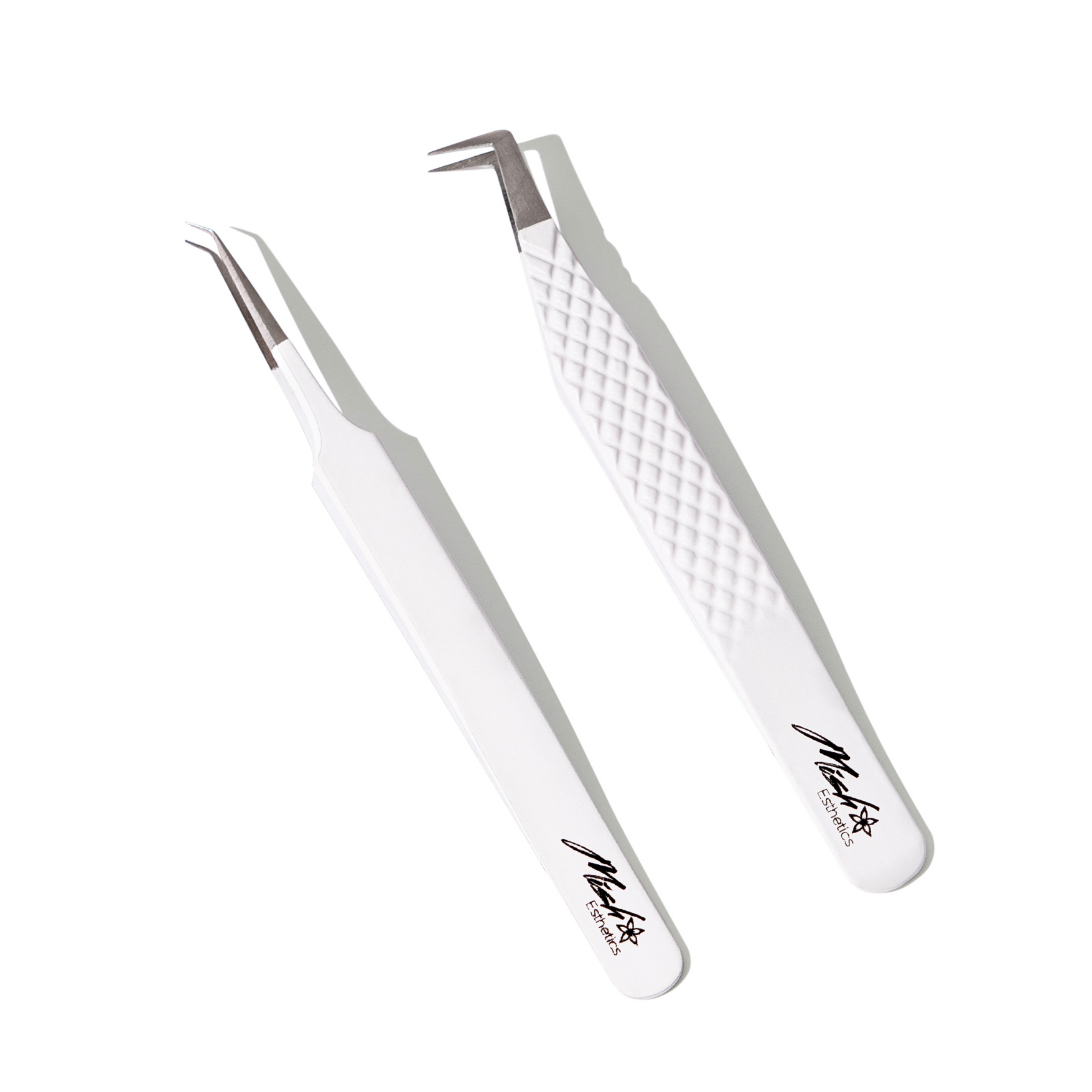 Matte White Lash Tweezer Set | Lash Applicator + Isolation Tweezer ...