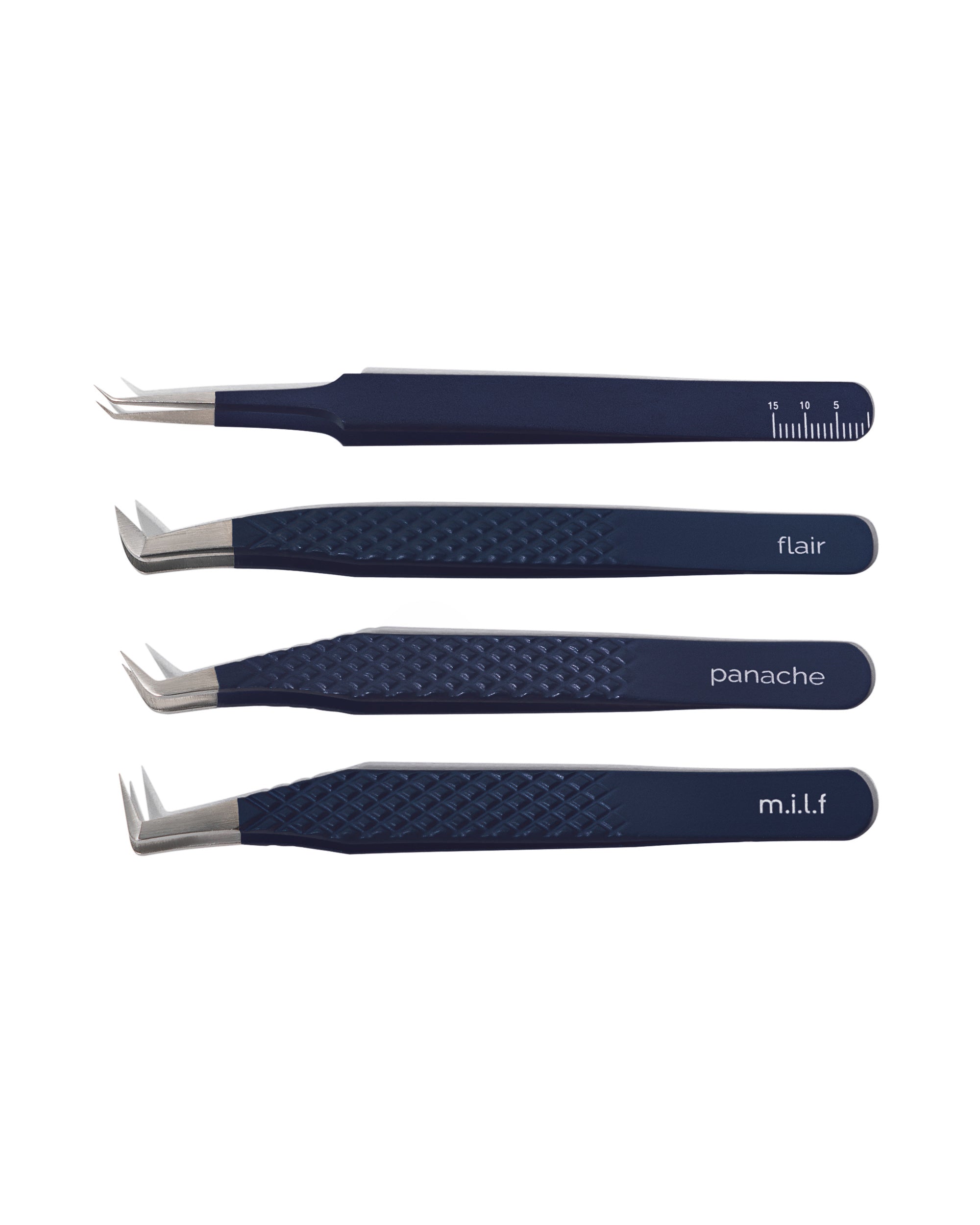 Midnight Blue Lash Tweezer Set | 4 Essential Lash Extension Tweezers ...